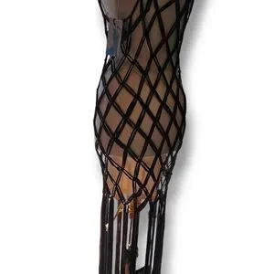 Handmade | Dresses | Chic Brown Net Overlay Dress Macrame Handmade Does ...
